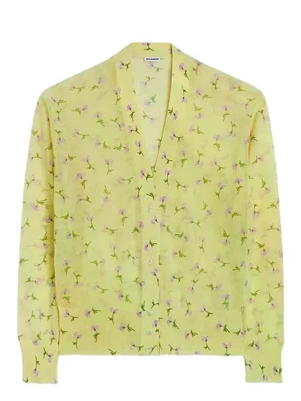 JIL SANDER Printed Cardigan - Yellow