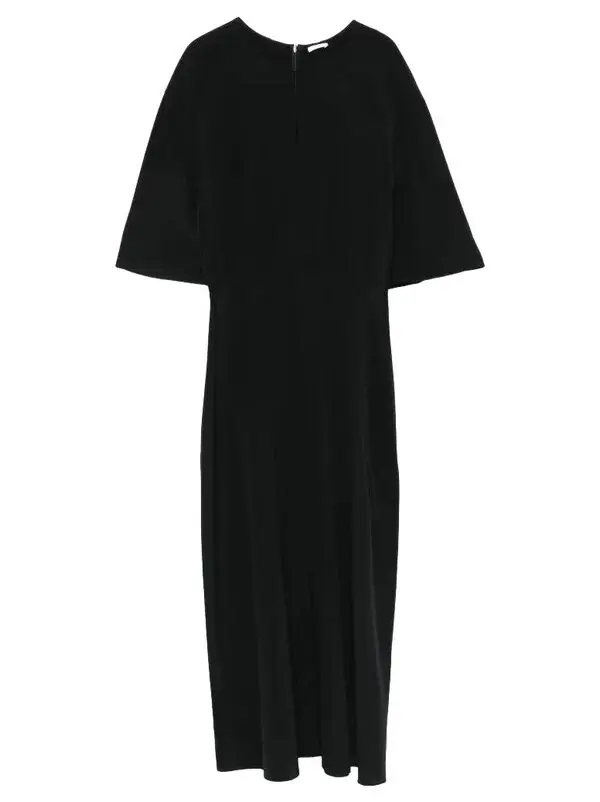 JOSEPH Silsila Gathered Waistline Split Dress - Black