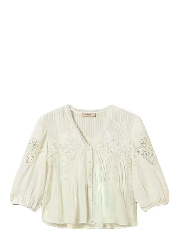 TWINSET Lace-detail Shirt - White