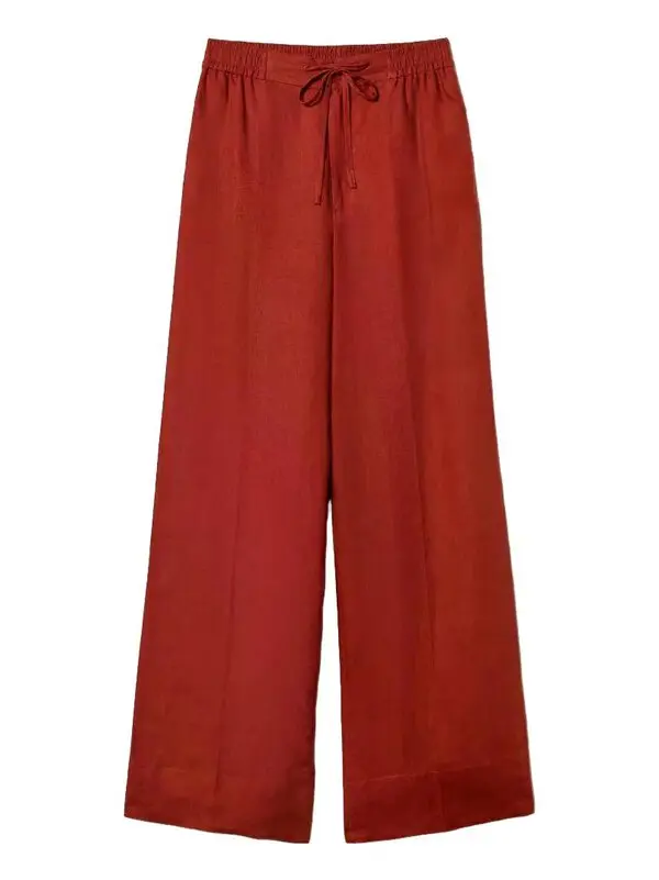 TWINSET Drawstring Palazzo Trousers - Red