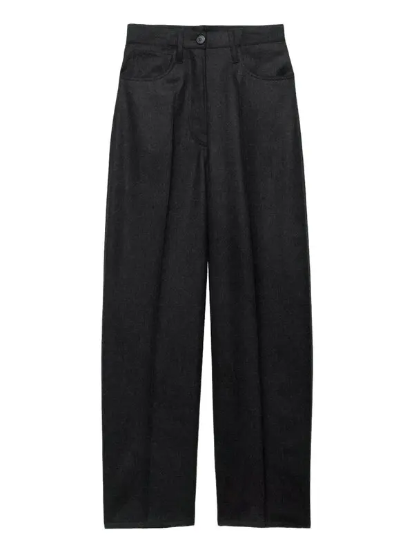 Prada Wool Flannel Trousers - Grey