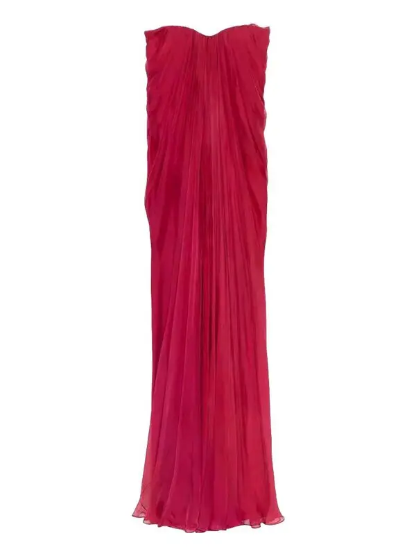 Alexander McQueen Draped Maxi Dress - Red