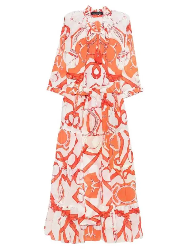 Samantha Sung Printed Midi Dress - White