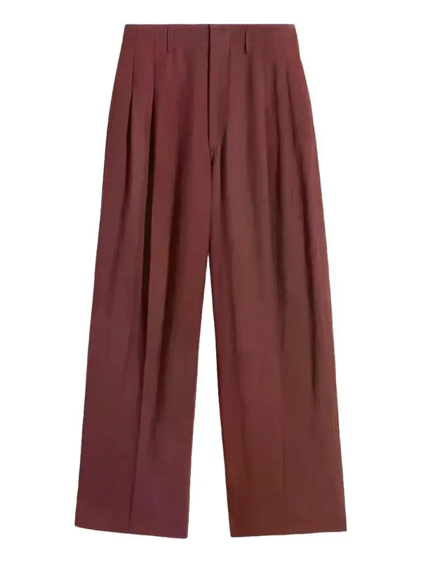LEMAIRE Pleated Tailored Trousers - Brown