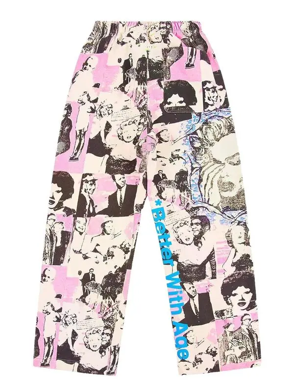BETTER WITH AGE Skeeter Printed Track Pants - Pink