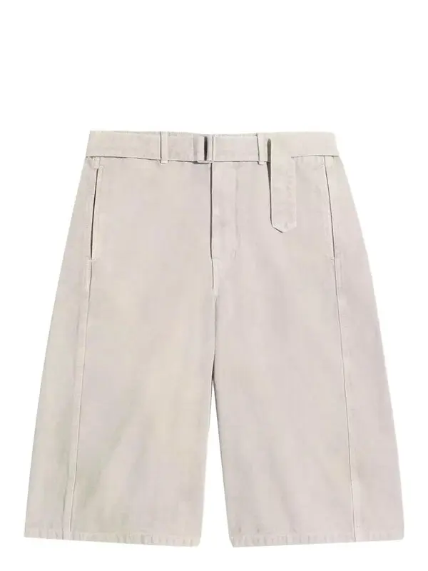 LEMAIRE Belted Denim Shorts - Neutrals