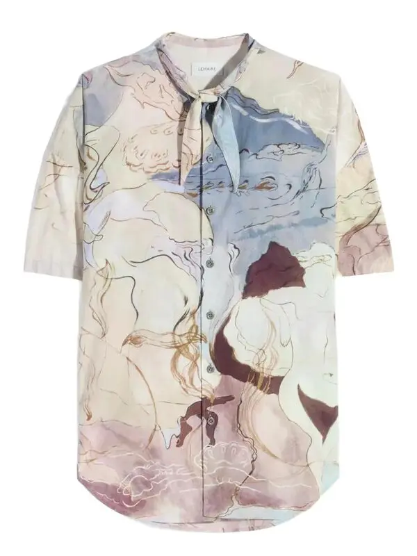 LEMAIRE Printed Scarf Shirt - Neutrals