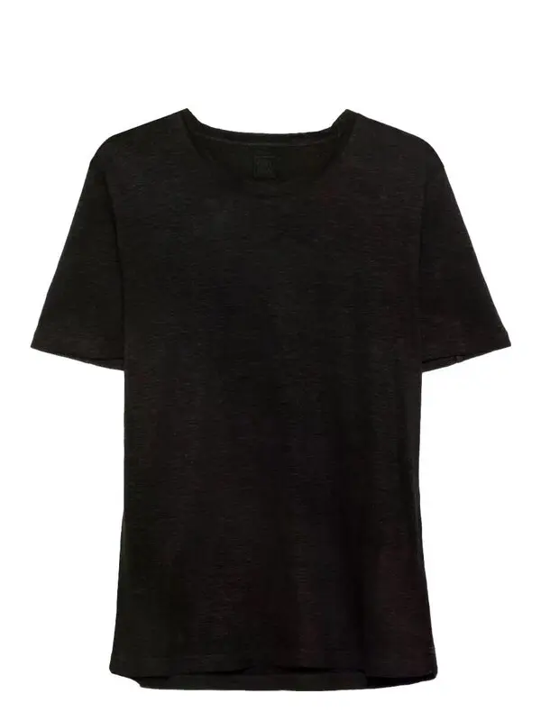 120% Lino Crew-neck T-shirt - Black