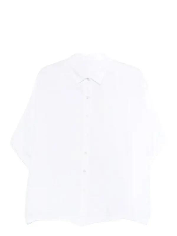 120% Lino Buttoned Linen Shirt - White