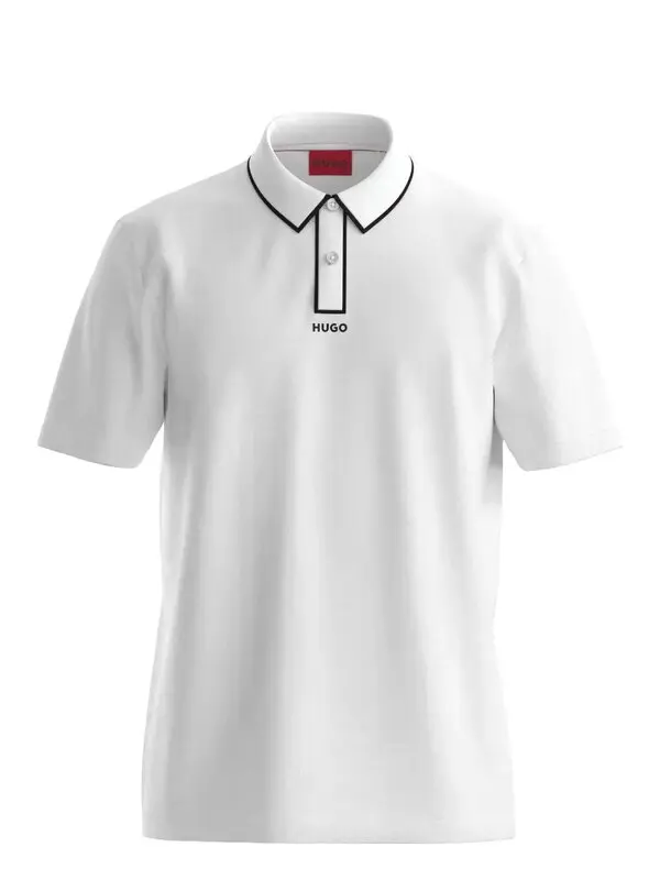 Hugo Logo Polo Shirt - White
