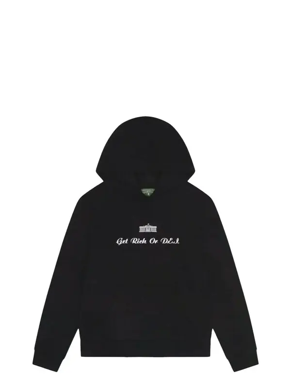 DENIM TEARS Embroidered Hoodie - Black