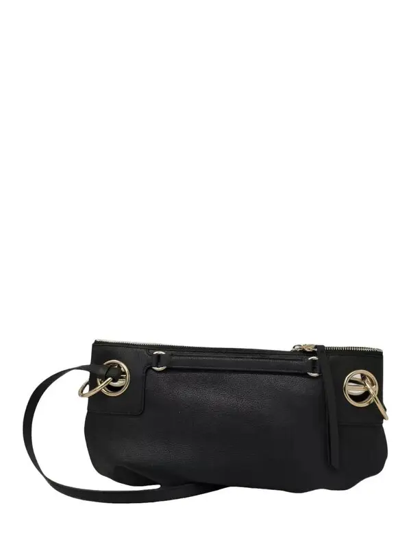 Borbonese London Ring Detail Shoulder Bag - Black