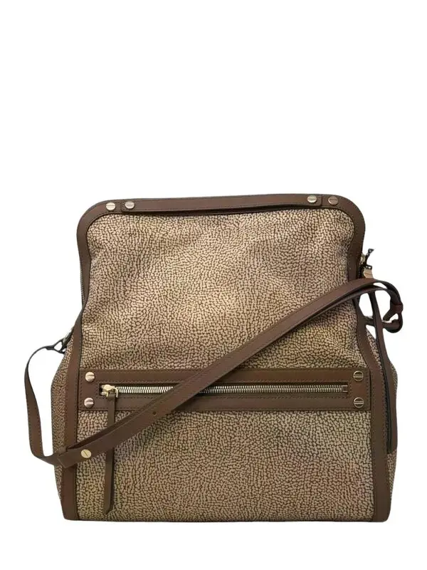 Borbonese Zip Hobo Shoulder Bag - Brown