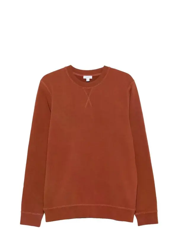 Sunspel Loopback Sweatshirt - Orange