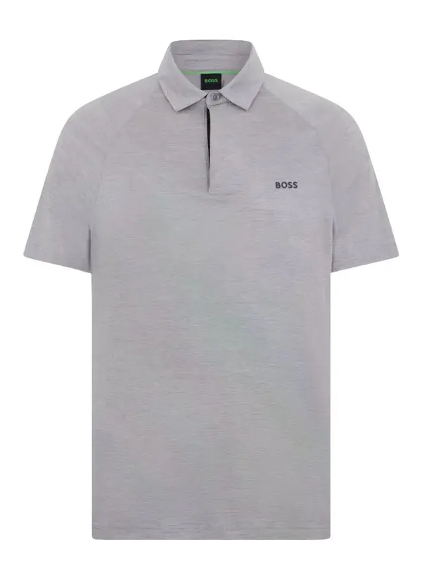 BOSS Chest Logo Polo Shirt - Grey