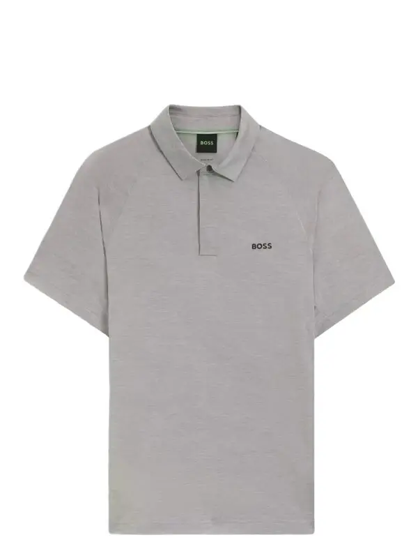 BOSS Slim-fit Polo Shirt With Temperature-regulating Performance - Grey