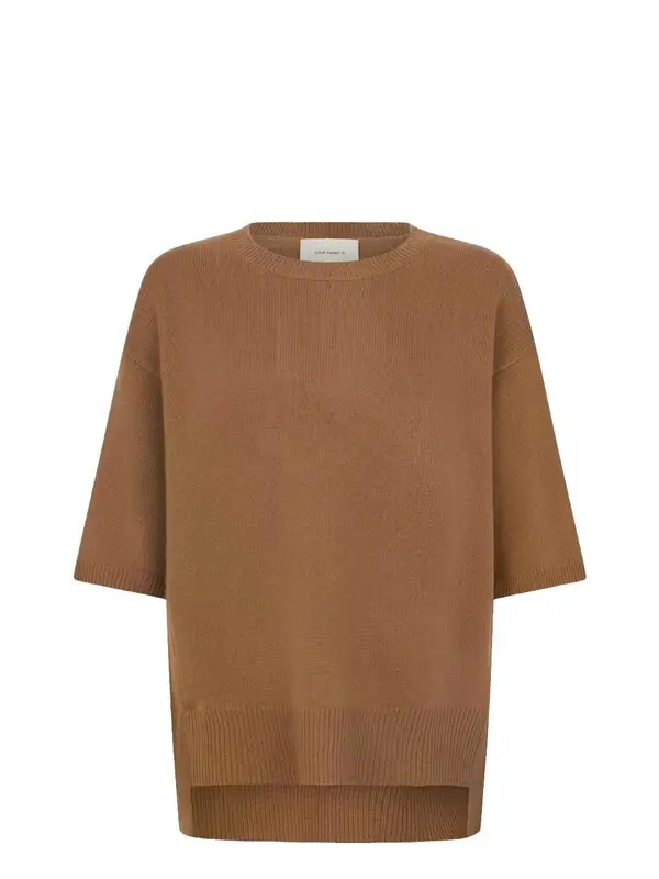 LISA YANG Crew-neck Knitted Sweatshirt - Brown