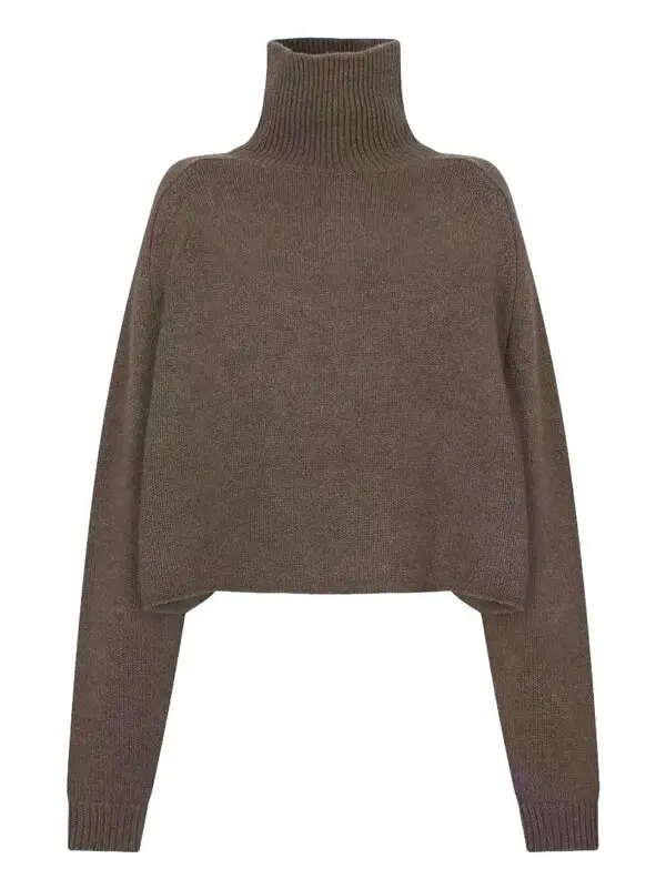 LISA YANG Long-sleeve Roll-neck Sweater - Brown