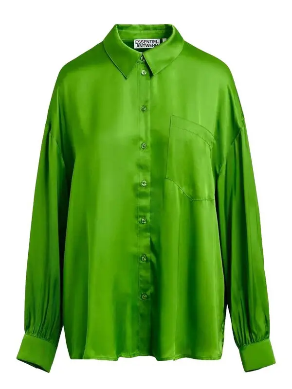 Essentiel Antwerp Chest-pocket Shirt - Green