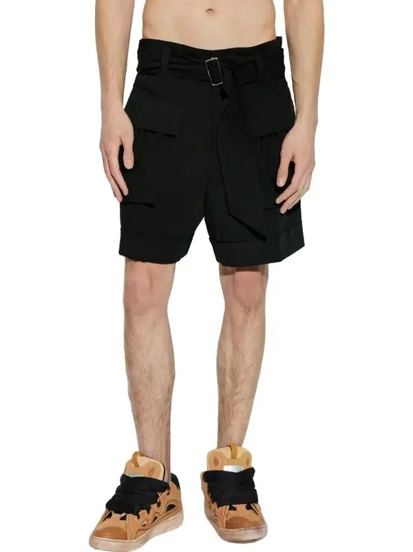 LANVIN Belted Pocket Trousers - Black
