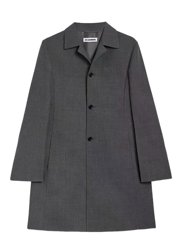 JIL SANDER Single-breasted Coat - Grey