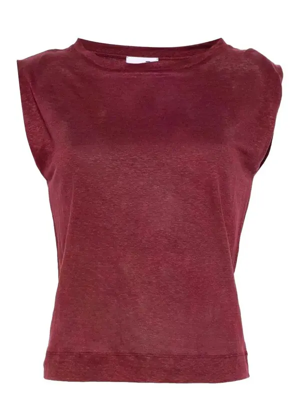 NIU Boatneck Sleeveless Top - Red
