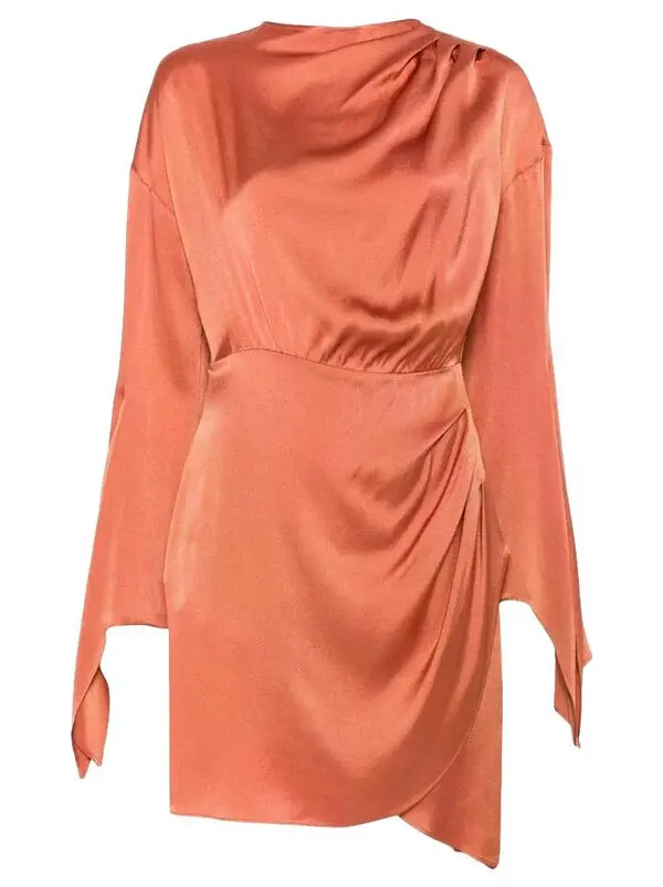 SEMICOUTURE Long-sleeve Mini Dress - Orange