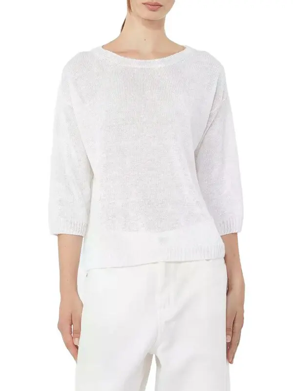 Max Mara Cannone Linen Sweater - White