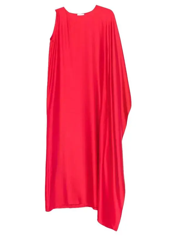 SILKYLICIOUS Muse Asymmetrical Maxi Dress - Red