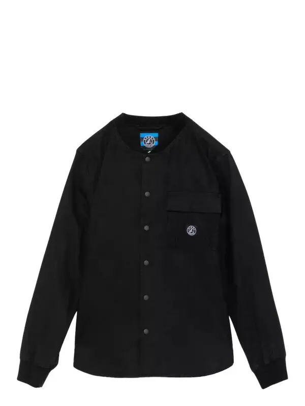 AGNES B. Logo-patched Shirt Jacket - Black