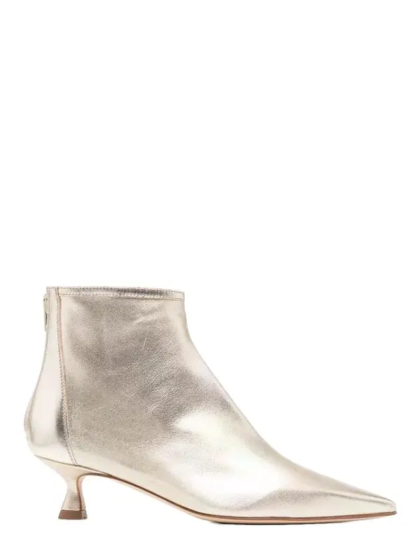 ANNA F. Pointed-toe Boots - Gold