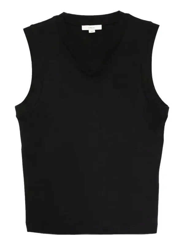 Vince Sleeveless V-neck Tank Top - Black