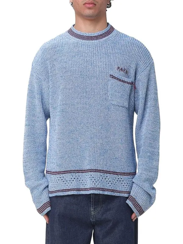 Marni Cotton Crew Neck Pullover - Blue