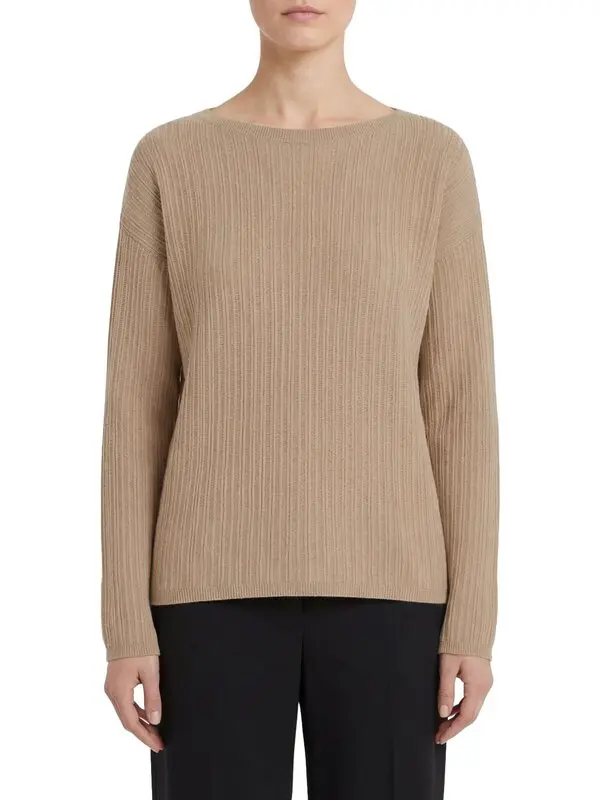 ALLUDE Pullover Sweater - Beige