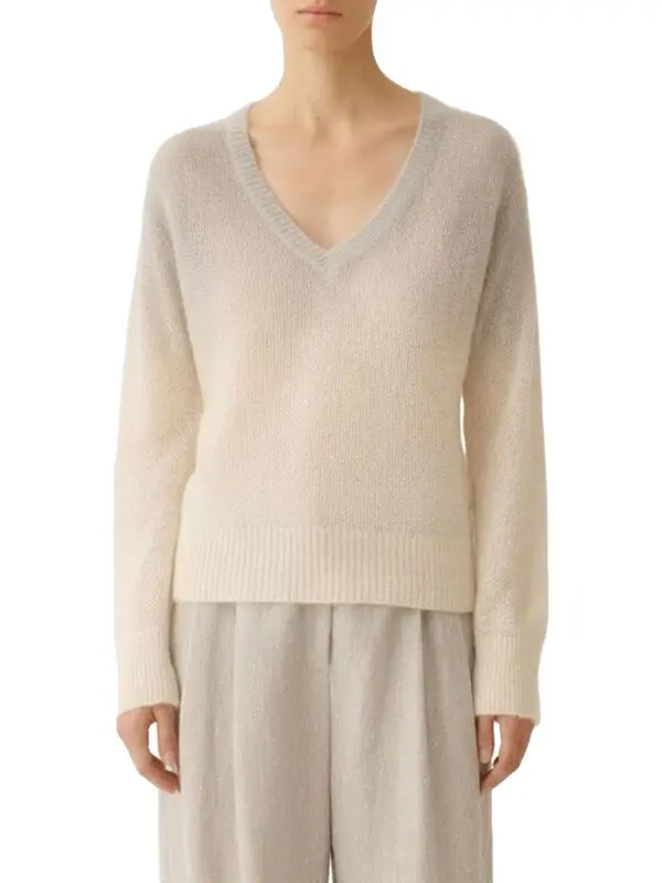 Fabiana Filippi Wool Blend Pullover With Sequins - Beige