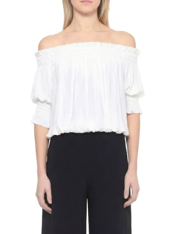 Norma Kamali Off-the-shoulder Top - White