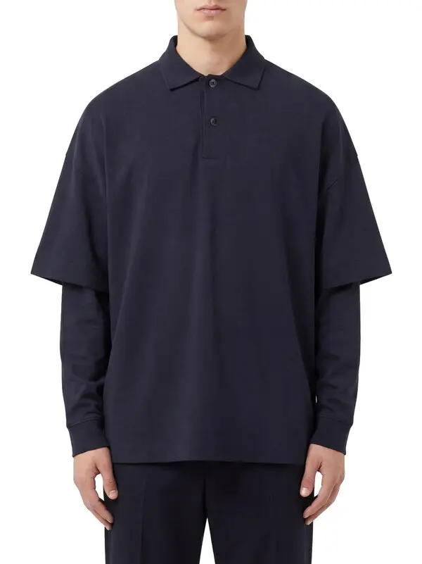 DARKPARK Cotton Polo Shirt - Blue