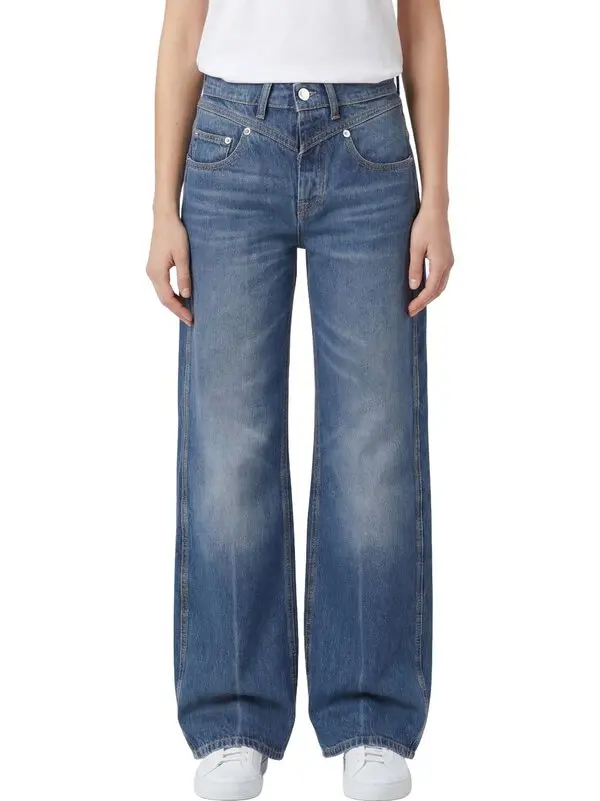 ARMARIUM Wide-leg Cotton Jeans - Denim