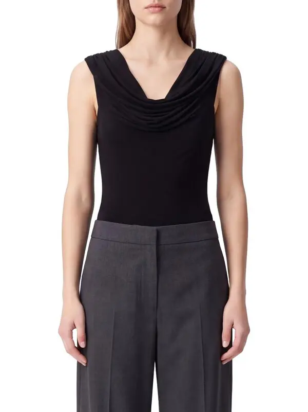 Norma Kamali Off-the-shoulder Draped Top - Black