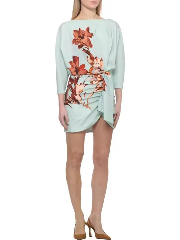 Costarellos Ayla Floral-print Mini Dress - Blue
