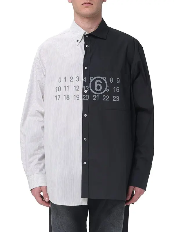 MAISON MARGIELA Cotton Patchwork Shirt - Black