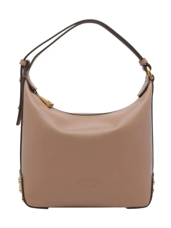 TOD'S Smooth Calfskin Leather Gmt Handbag - Sand
