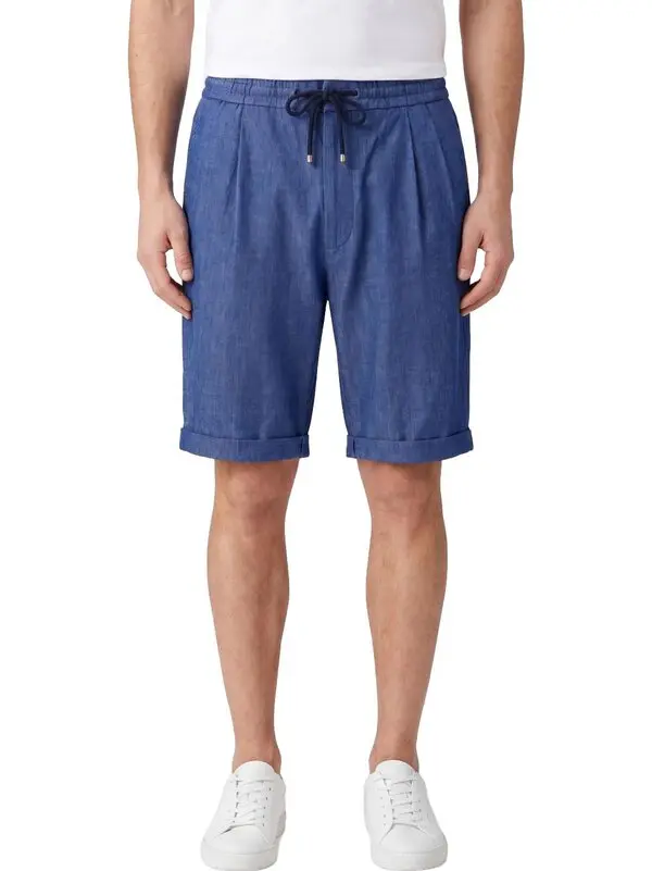 Brunello Cucinelli Linen Blend Shorts - Denim