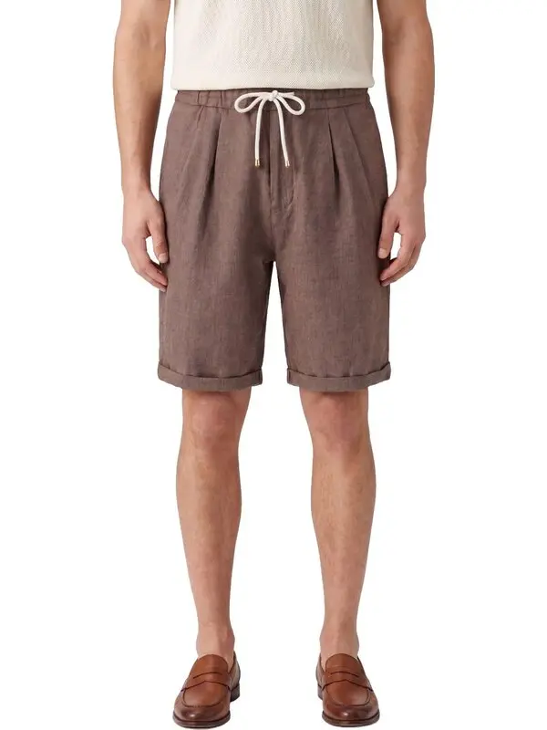 Brunello Cucinelli Linen Blend Shorts - Hazel