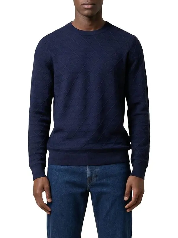 Armani Exchange Chevron Patterned Crew Neck Sweater - Avion