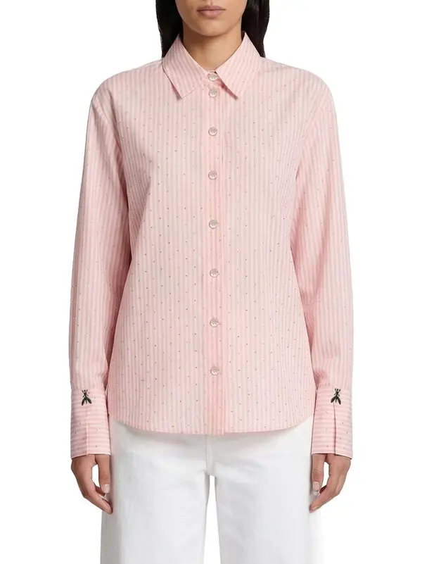 Patrizia Pepe Striped Lyocell Shirt - Pink