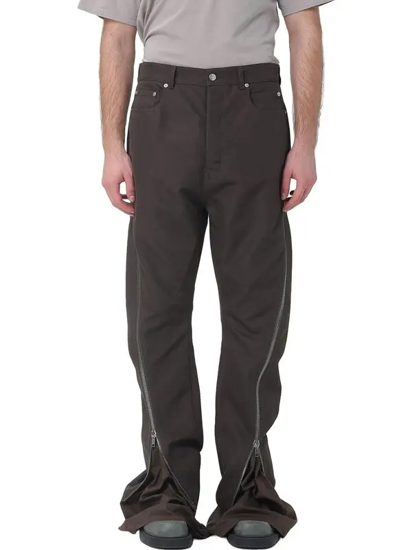 Rick Owens Banana Cotton Blend Trousers - Brown