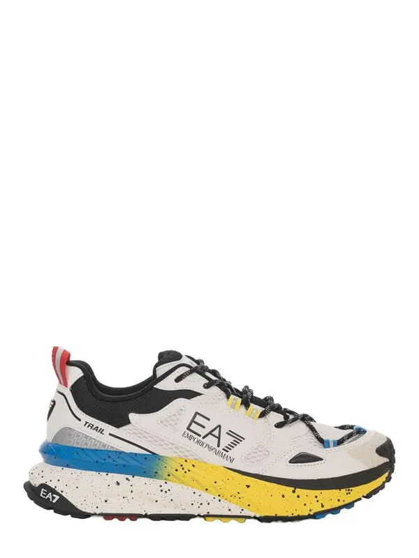 EA7 Mesh And Rubber Sneakers - White 1