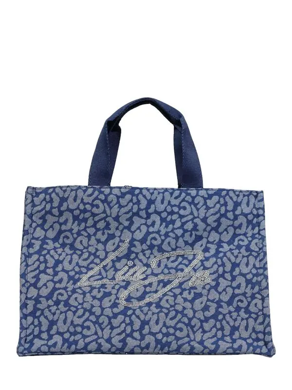 Liu Jo Animal Print Cotton Tote Bag - Denim