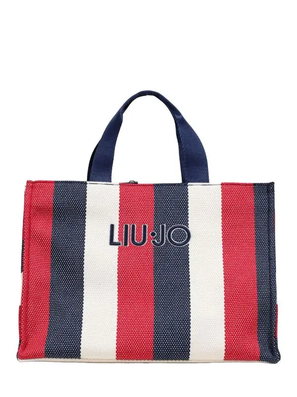 Liu Jo Striped Tote Handbag - Blue